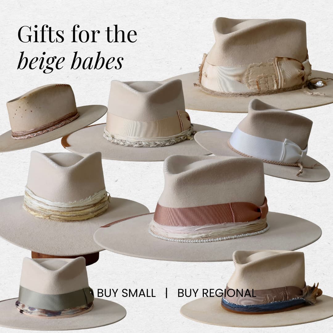 Gifts for the Beige Babes - Beige Felt Hats | PHYLLi